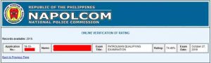 How to Check NAPOLCOM Exam Ratings Online