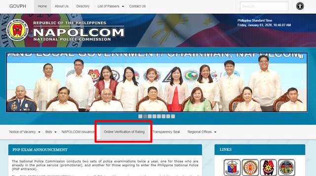 How to Check NAPOLCOM Exam Ratings Online